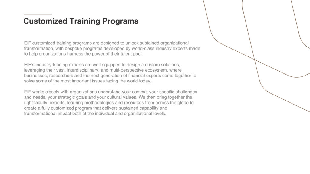 EIF Customized Training - Emirates Institute of Finance